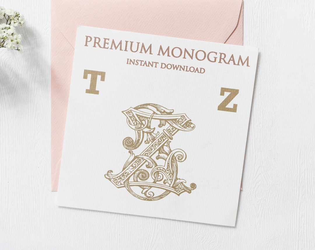 TZ ZT V.2 Wedding Duogram, Wedding Monogram | Wedding Logo | Invitation ...