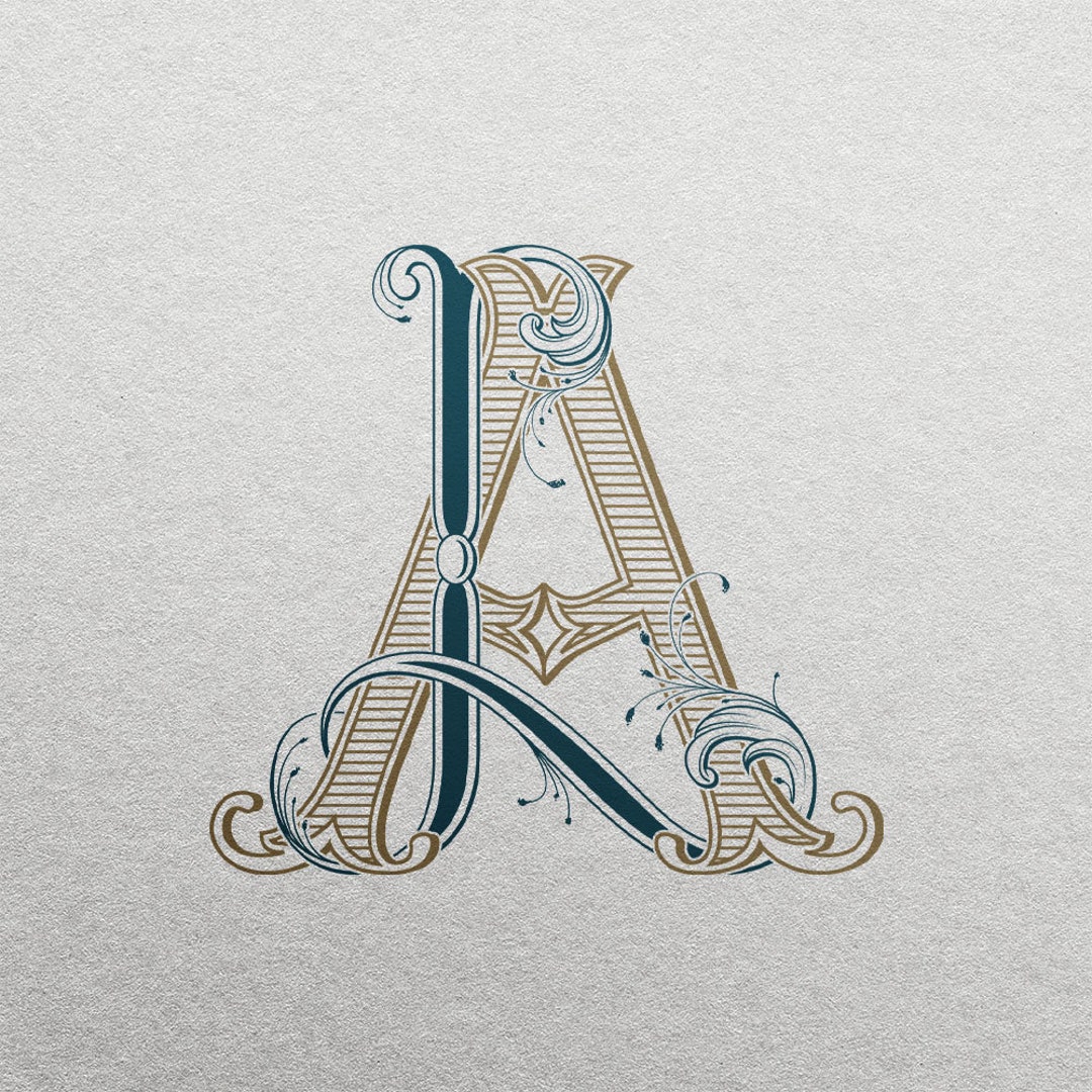 2-letter Monogram (LA) | Digital Download Only - Wedding Monogram SVG ...