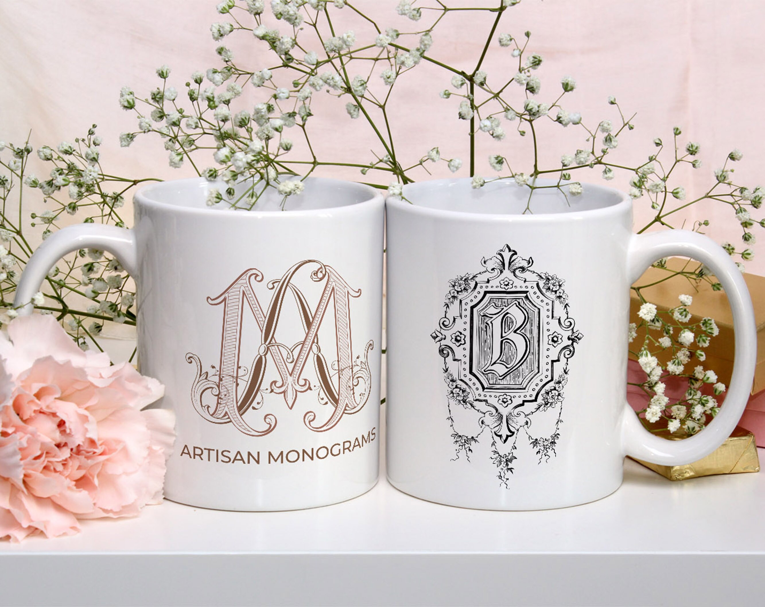 Victorian Era Monogram Single Letter B Vintage One Letter | Etsy