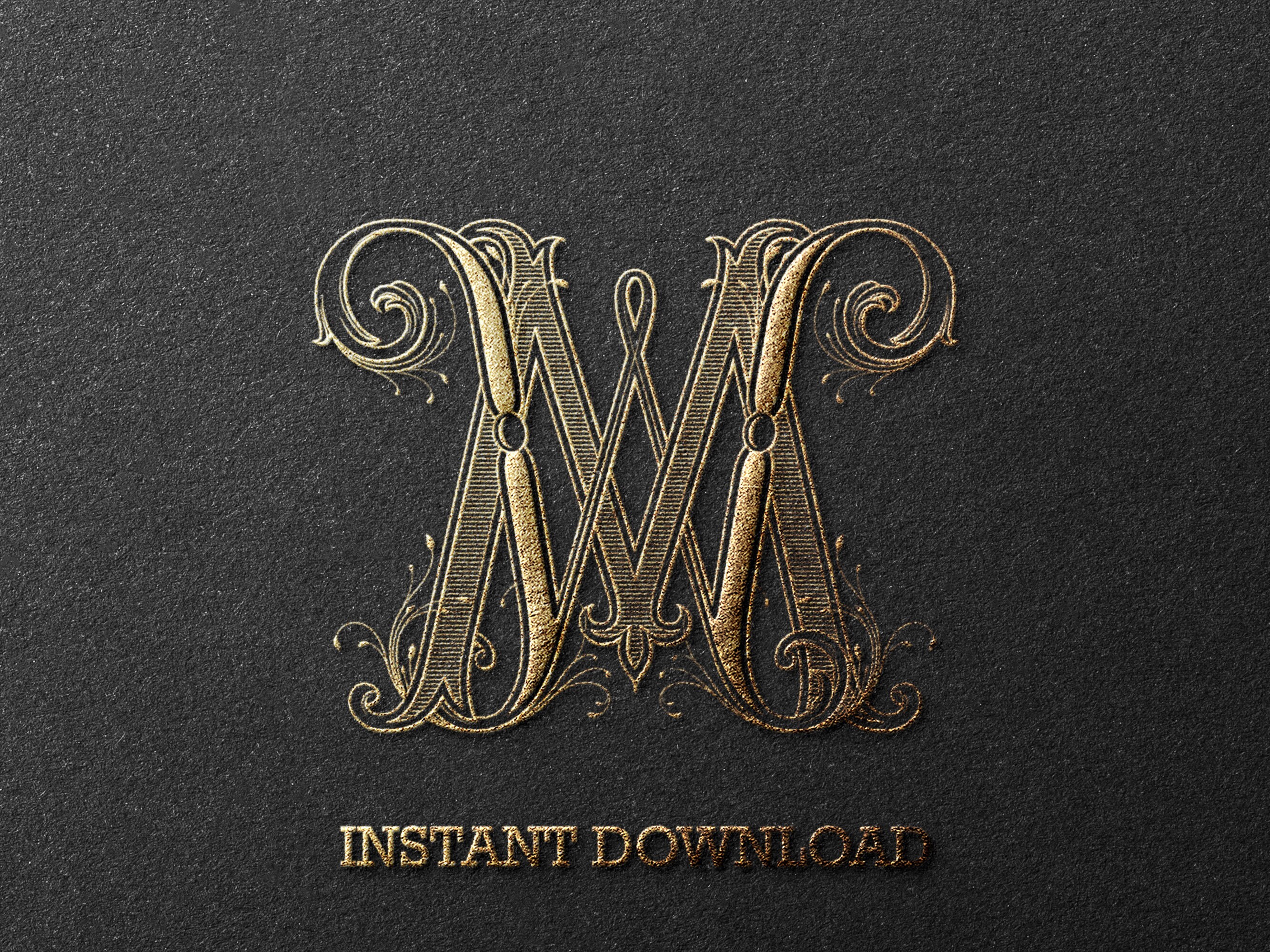 MW WM Wedding Monogram 2 Letter Monogram Monogram Wedding | Etsy