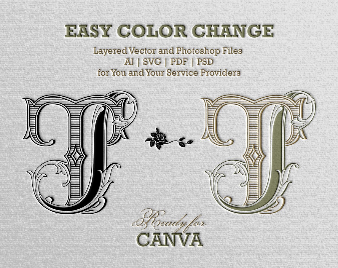 JT Wedding Monogram: Vector Graphic (digital Download) - Etsy