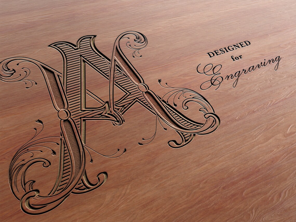 2-letter Monogram (MA) | Digital Download Only - Wedding Monogram SVG ...