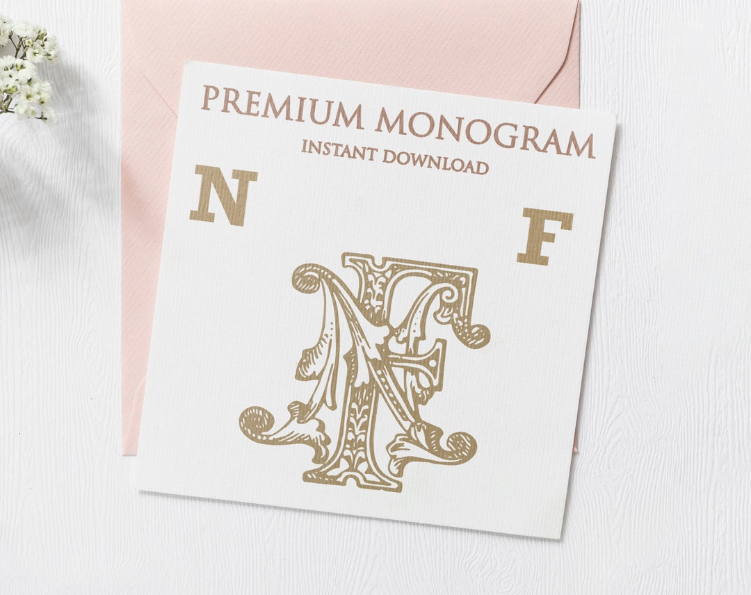 NF FN Wedding Duogram, Wedding Monogram | Wedding Logo | Invitation ...