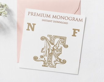NF-FN Wedding Duogram, Wedding Monogram | Wedding Logo | Invitation ...