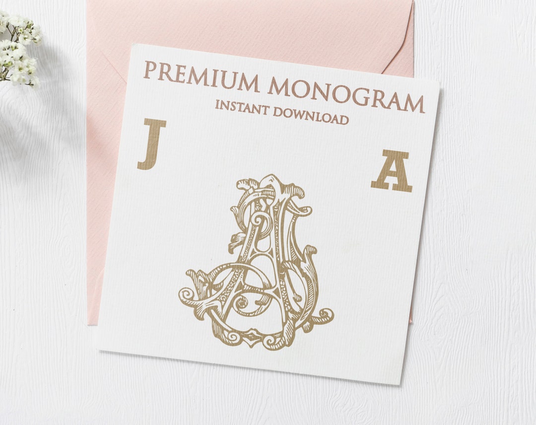 JA AJ Wedding Duogram, Wedding Monogram | Wedding Logo | Invitation ...