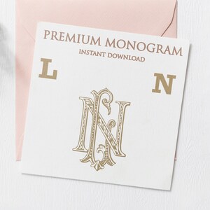 LN NL Wedding Duogram, Wedding Monogram | Wedding Logo | Invitation ...