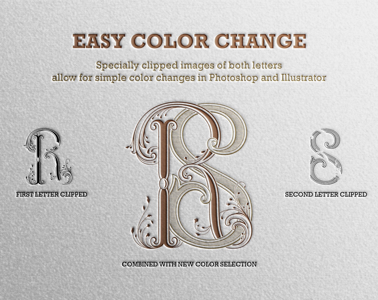 2 Letter Monogram With Letters RS Digital Download Wedding - Etsy