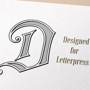 Printable Letter D | Digital Download - Vintage Design of Single Letter ...