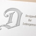 Printable Letter D | Digital Download - Vintage Design of Single Letter ...