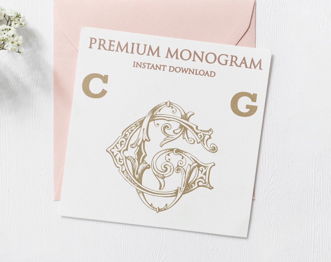 CG GC(V2) Wedding Duogram, Wedding Monogram | Wedding Logo | Invitation ...