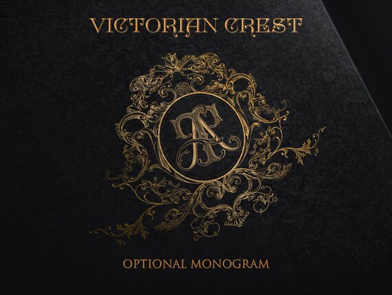 Victorian Crest SVG Vector Line Drawing Made to Order - Etsy