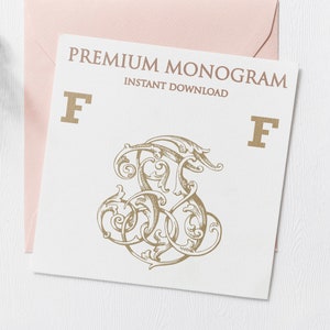 FF V.2 Wedding Duogram, Wedding Monogram | Wedding Logo | Invitation ...