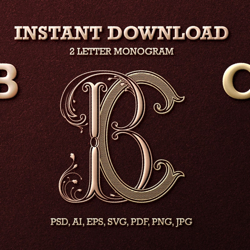 Wedding Monogram Logo - Etsy