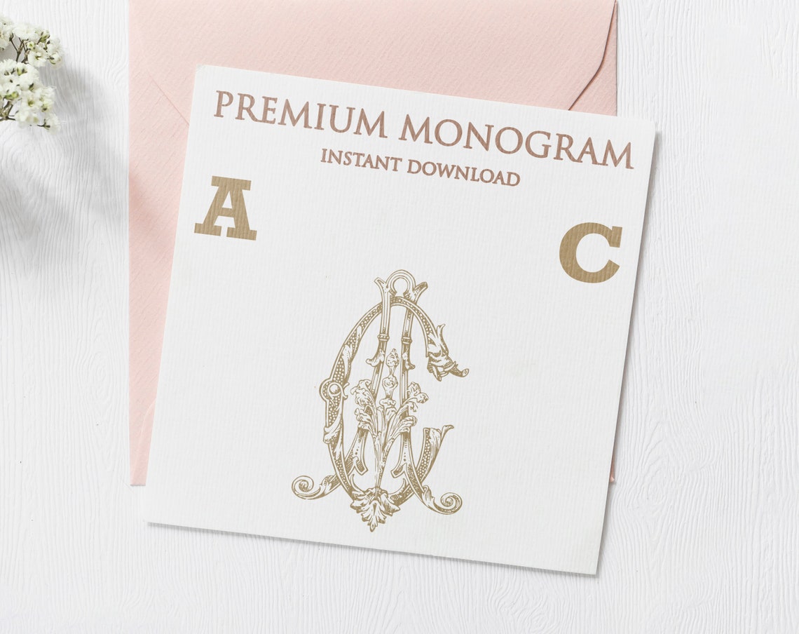 AC CA V2 Wedding Duogram Wedding Monogram Wedding Logo - Etsy