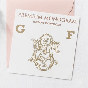 GF, FG Wedding Duogram, Wedding Monogram | Wedding Logo | Invitation ...
