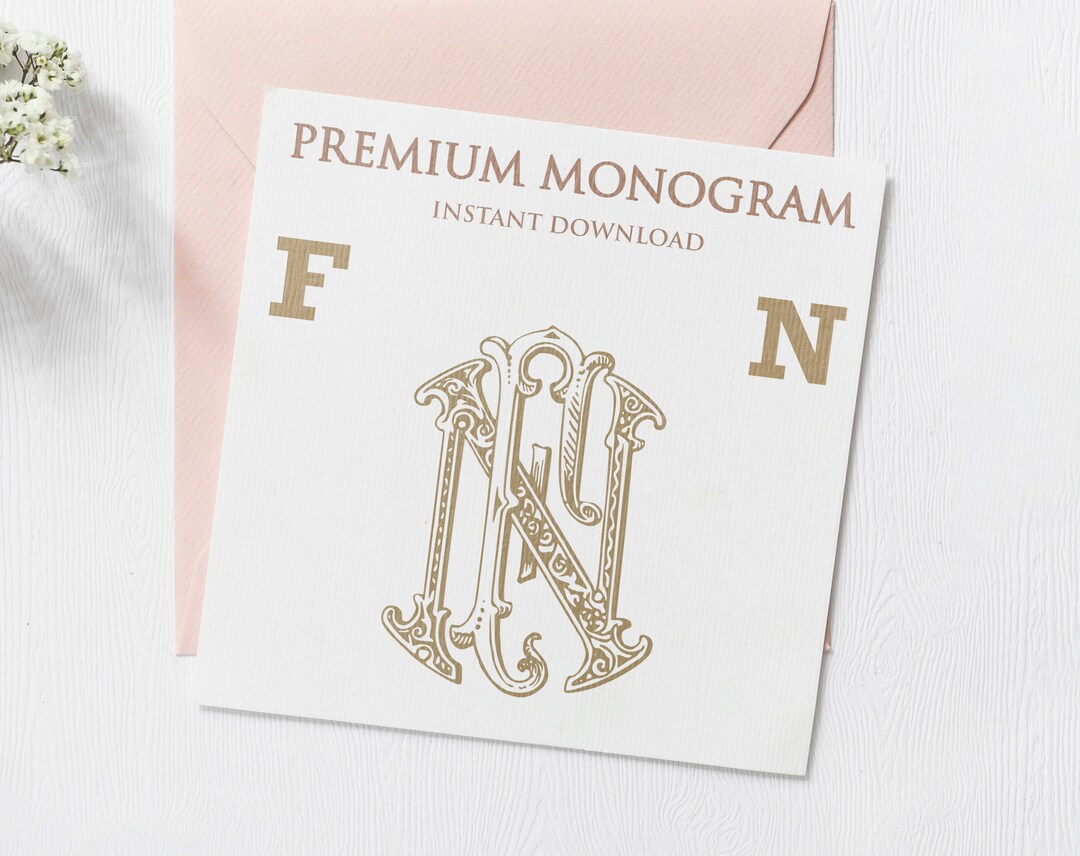 FN, NF Wedding Duogram, Wedding Monogram | Wedding Logo | Invitation ...