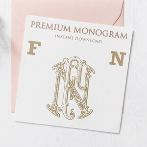 FN, NF Wedding Duogram, Wedding Monogram | Wedding Logo | Invitation ...