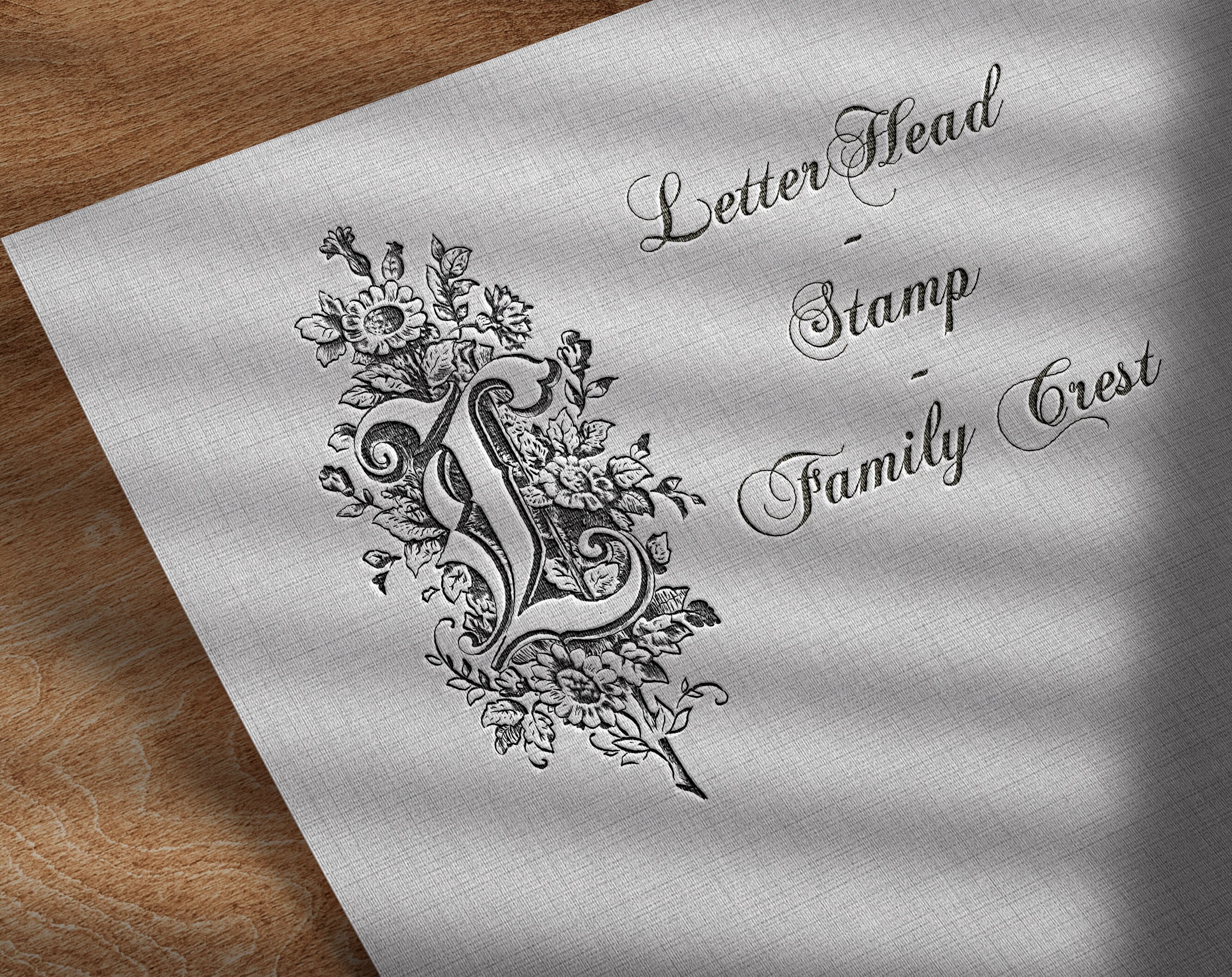 Victorian Era Monogram - Single Letter L, Vintage One Letter Monogram ...