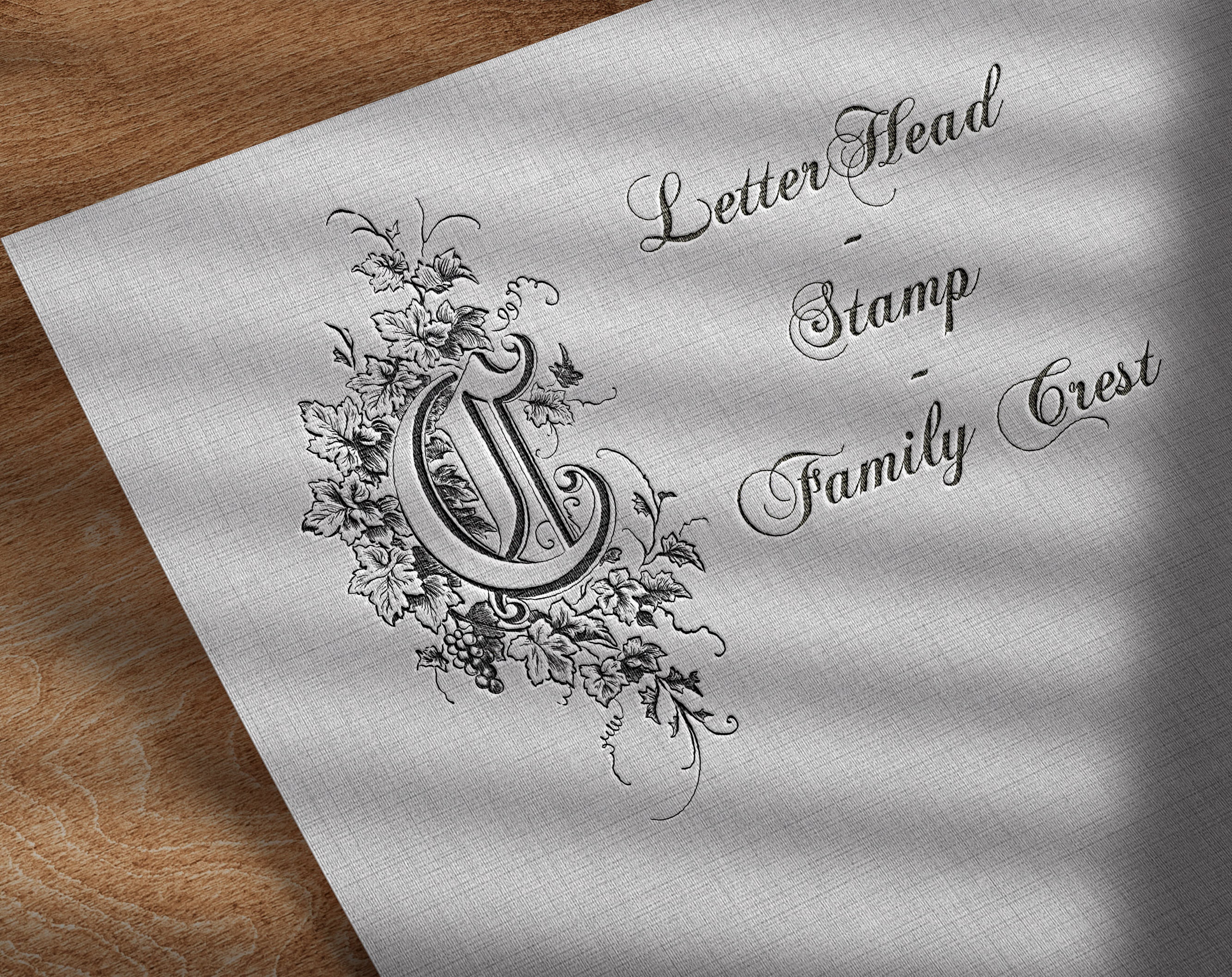 Victorian Era Monogram - Single Letter C, Vintage One Letter Monogram ...