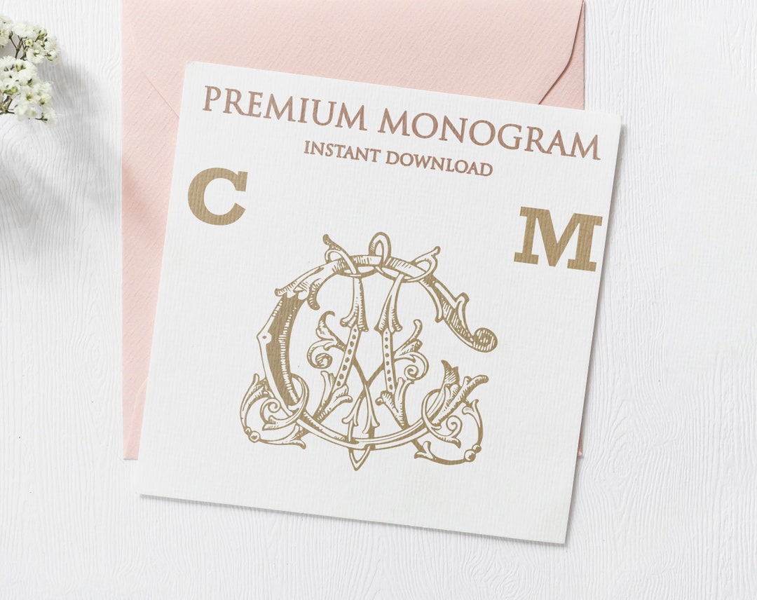 CM MC Wedding Duogram, Wedding Monogram | Wedding Logo | Invitation ...