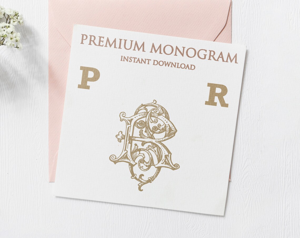 PR RP Wedding Duogram Wedding Monogram Wedding Logo | Etsy