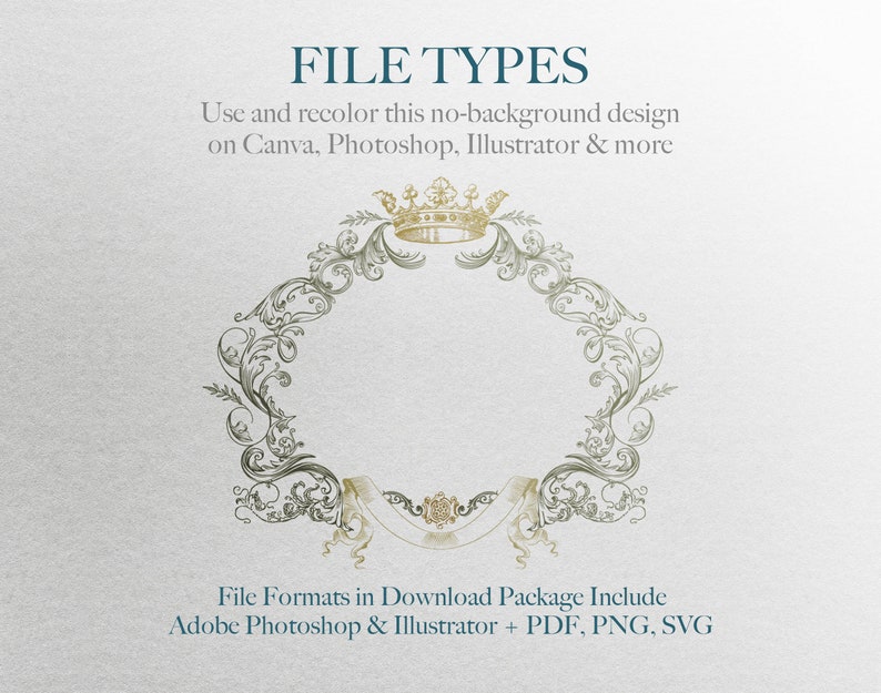 Victorian Style Wedding Crest | A Ready-to-download Scalable Vector ...