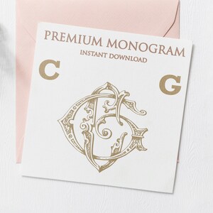 CG GC Wedding Duogram, Wedding Monogram | Wedding Logo | Invitation ...