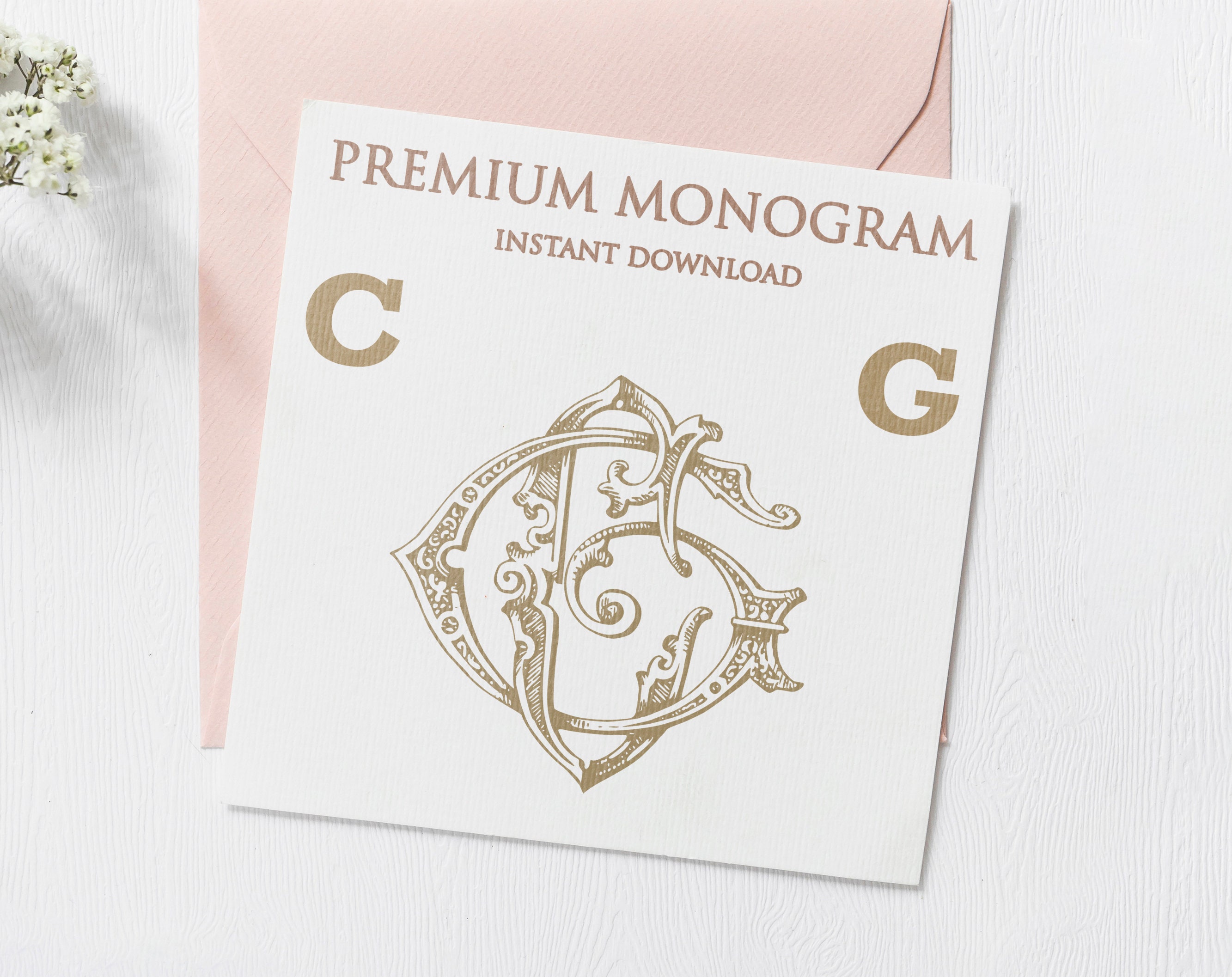 CG GC Wedding Duogram Wedding Monogram Wedding Logo - Etsy