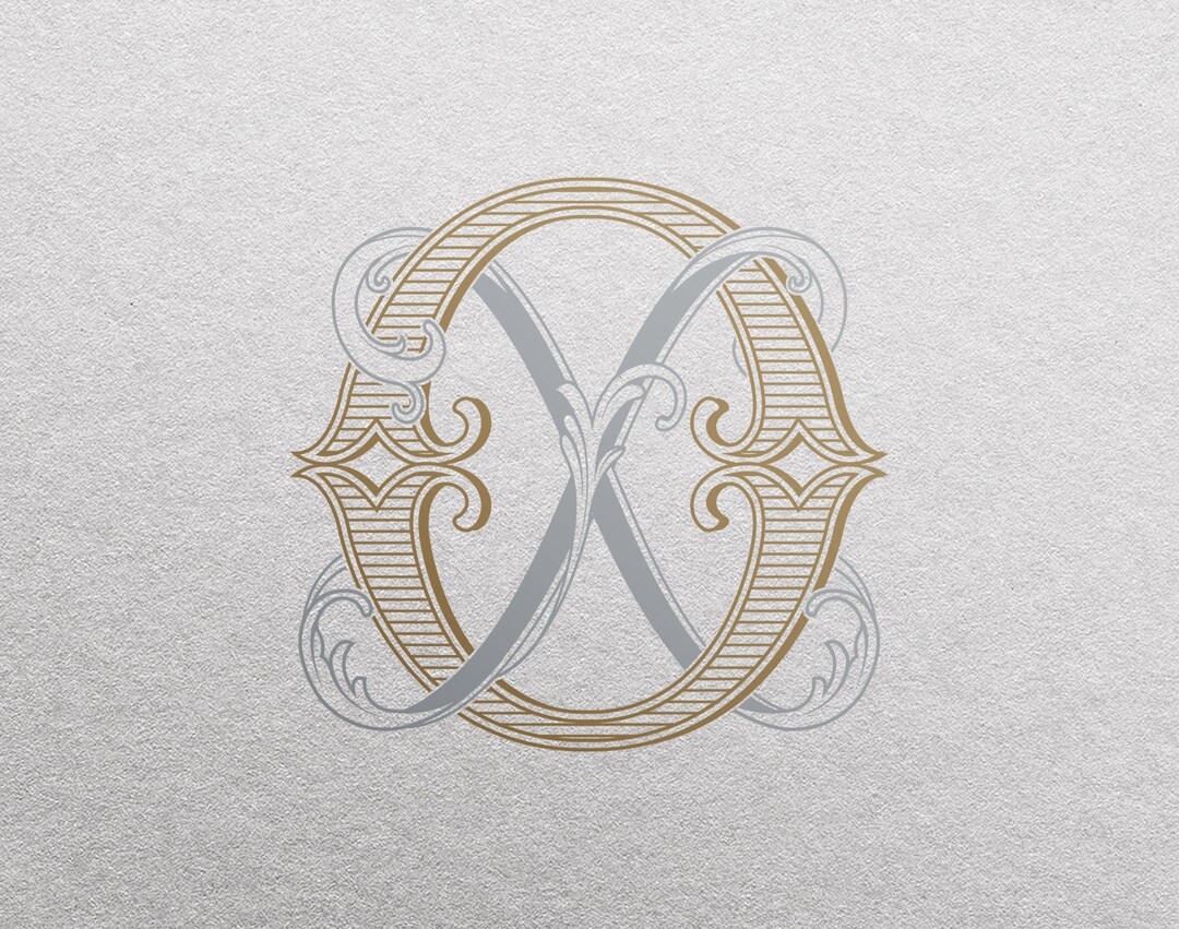 XO Wedding Monogram: Elegant Letter Logo (digital Download) - Etsy