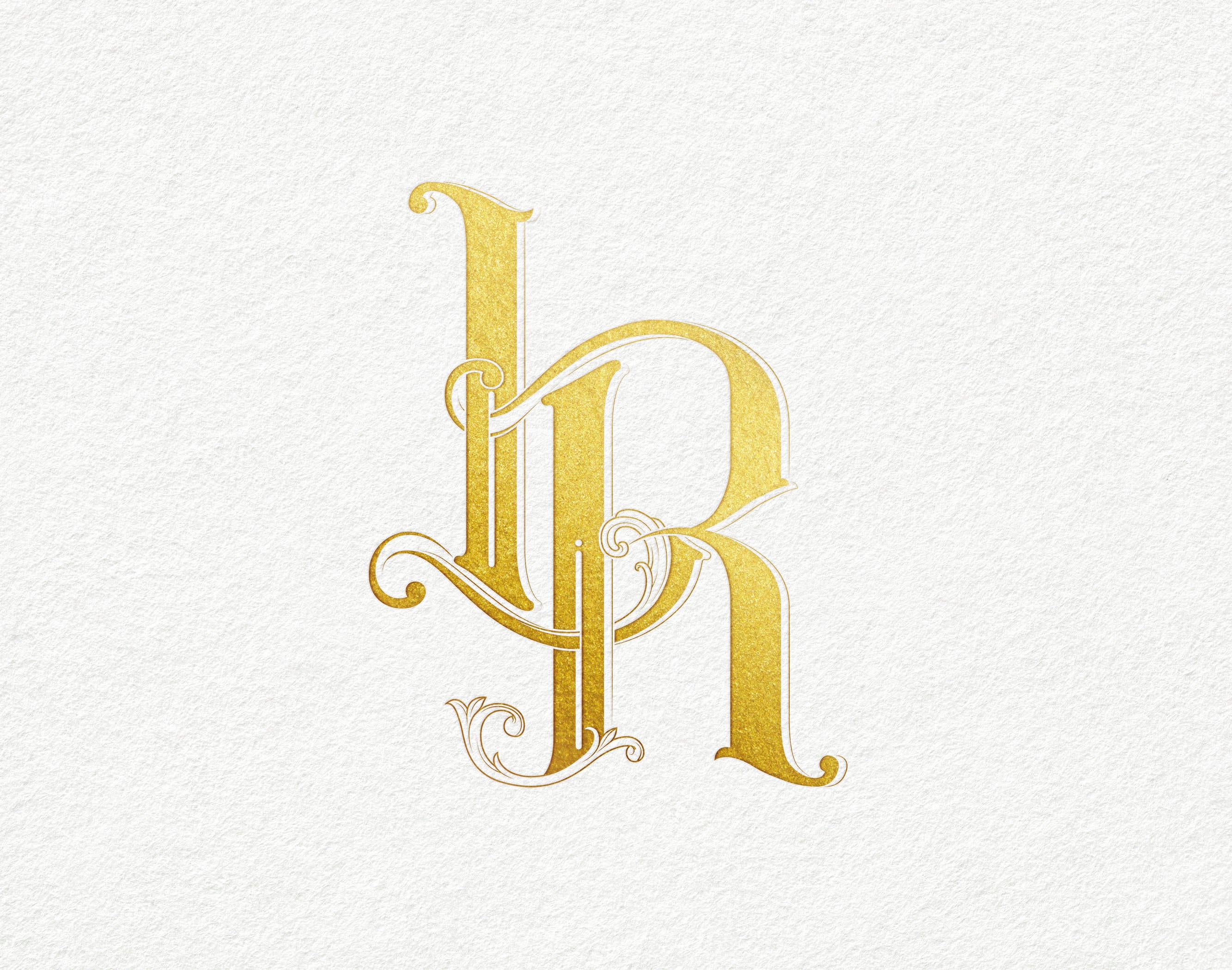 LR Wedding Monogram: Foil Stamp Vector Graphic (digital Download) - Etsy