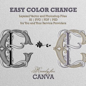EC Wedding Monogram: Elegant Initial Logo (digital Download) - Etsy