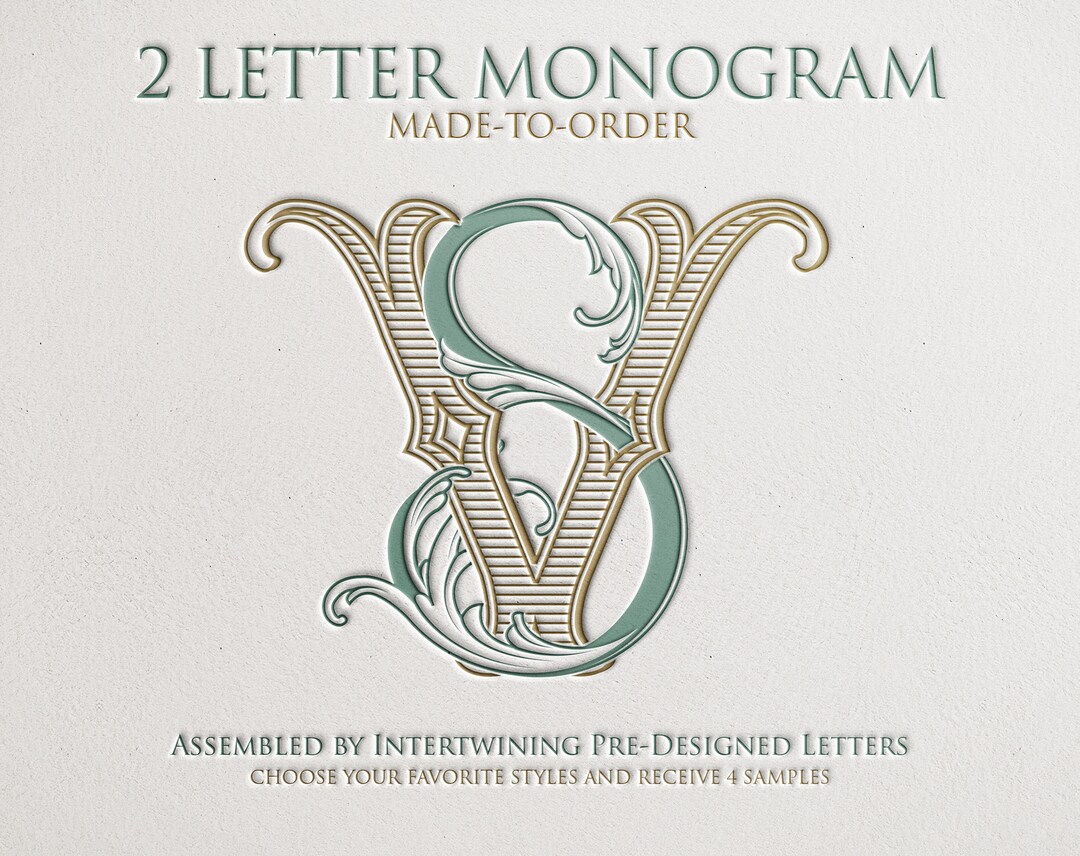 Made-to-order, 2-letter Monogram | A Digital Monogram Assembled From ...