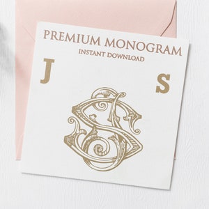 JS SJ V.2 Wedding Duogram, Wedding Monogram | Wedding Logo | Invitation ...