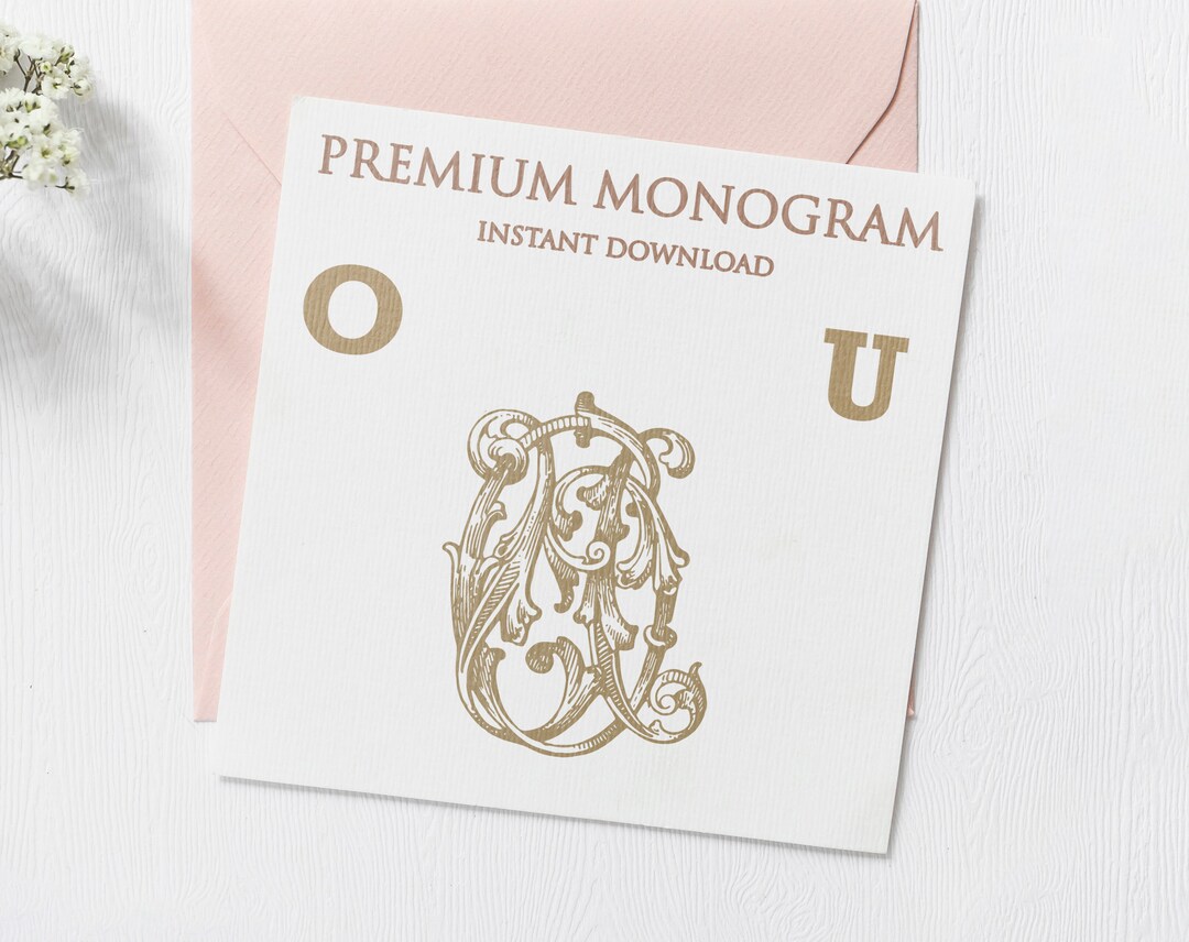 OU UO Wedding Duogram, Wedding Monogram | Wedding Logo | Invitation ...
