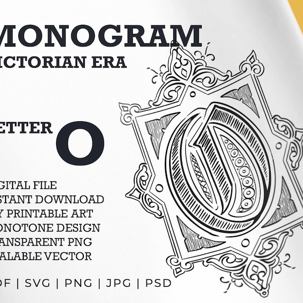 Monogram Letter O - Etsy