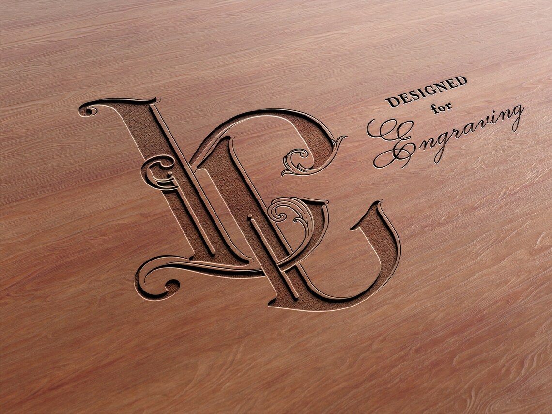 2 Letter Monogram With Letters LC Digital Download Wedding - Etsy