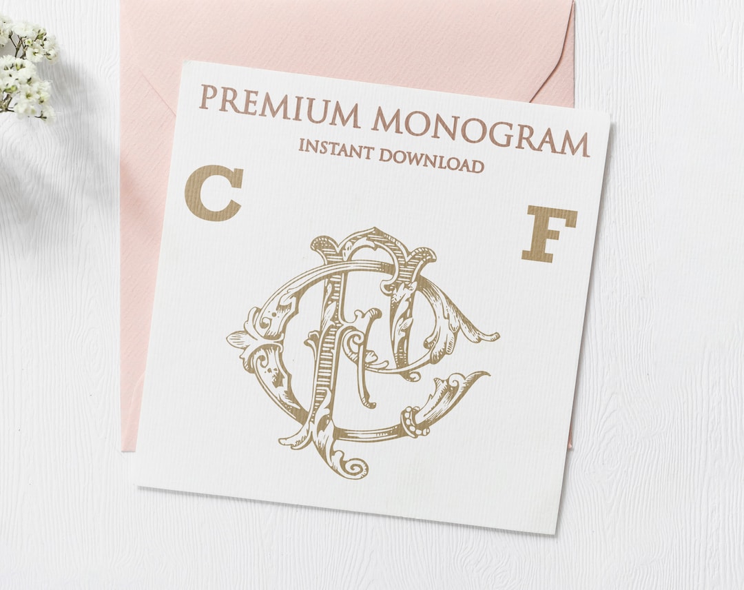 CF FC Wedding Duogram, Wedding Monogram | Wedding Logo | Invitation ...