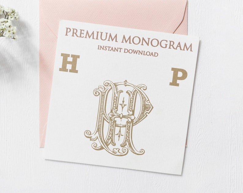 HP PH V.2 Wedding Duogram Wedding Monogram Wedding Logo | Etsy