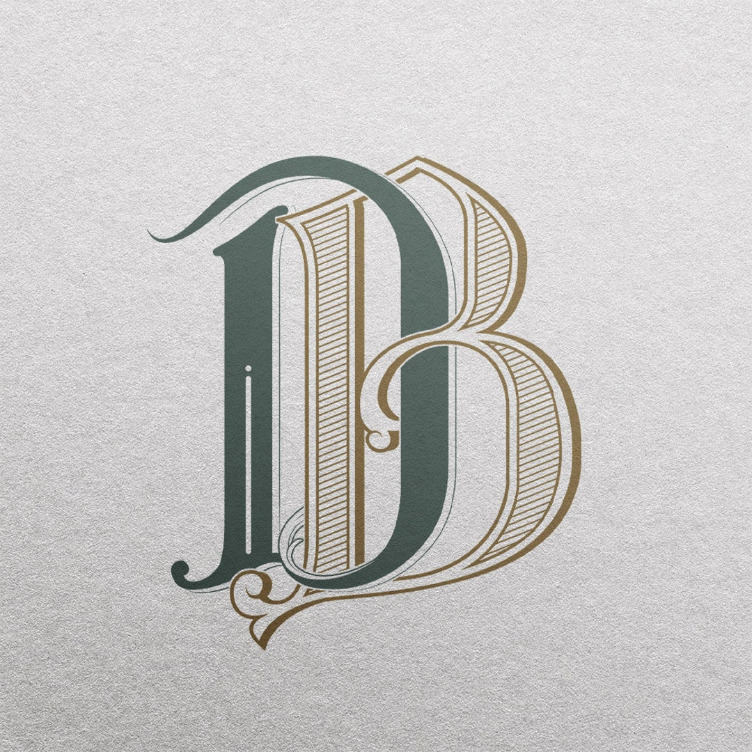 DB Wedding Monogram: Color Editable Vector Logo (digital Download) - Etsy