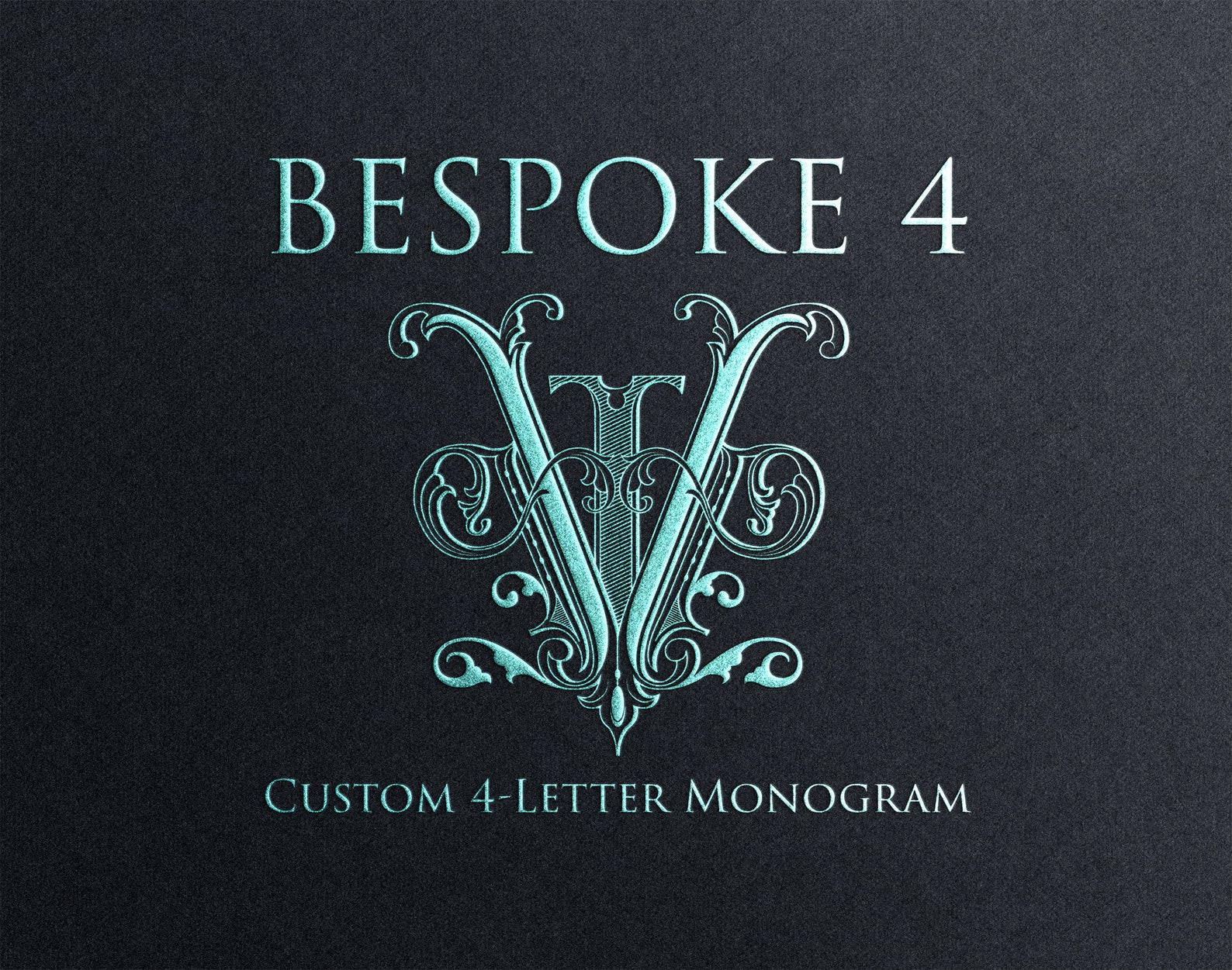 BESPOKE 4 | 4-letter Monogram - A Custom-made Digital Line Drawing of a ...