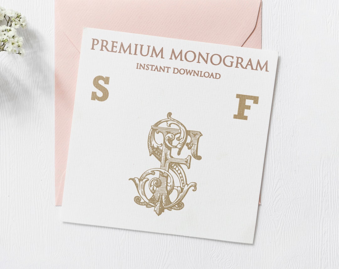 SF FS Wedding Duogram, Wedding Monogram | Wedding Logo | Invitation ...