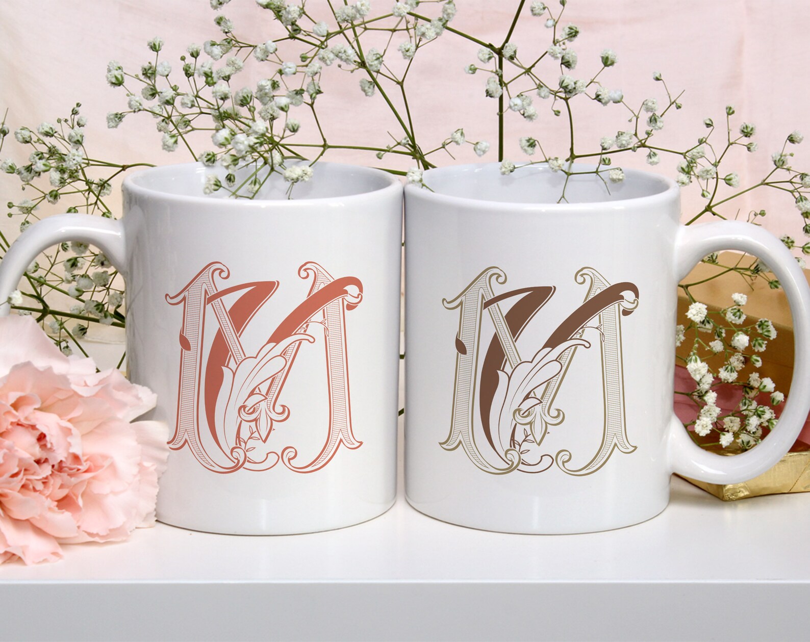 2 Letter Monogram With Letters VM Digital Download Wedding Monogram SVG ...