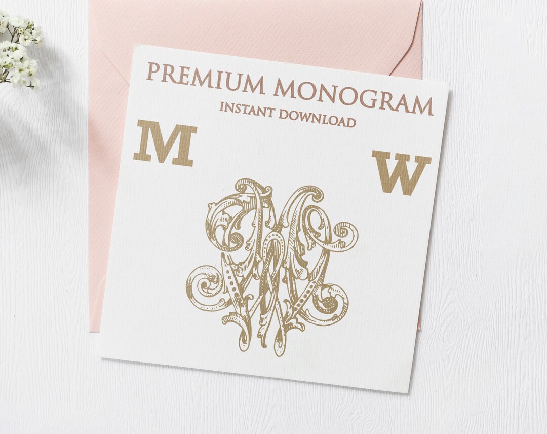 MW WM Wedding Duogram, Wedding Monogram | Wedding Logo | Invitation ...