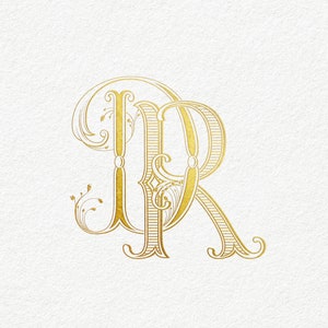 Wedding Monogram SVG | the Letters D & R Are Combined as a Color ...