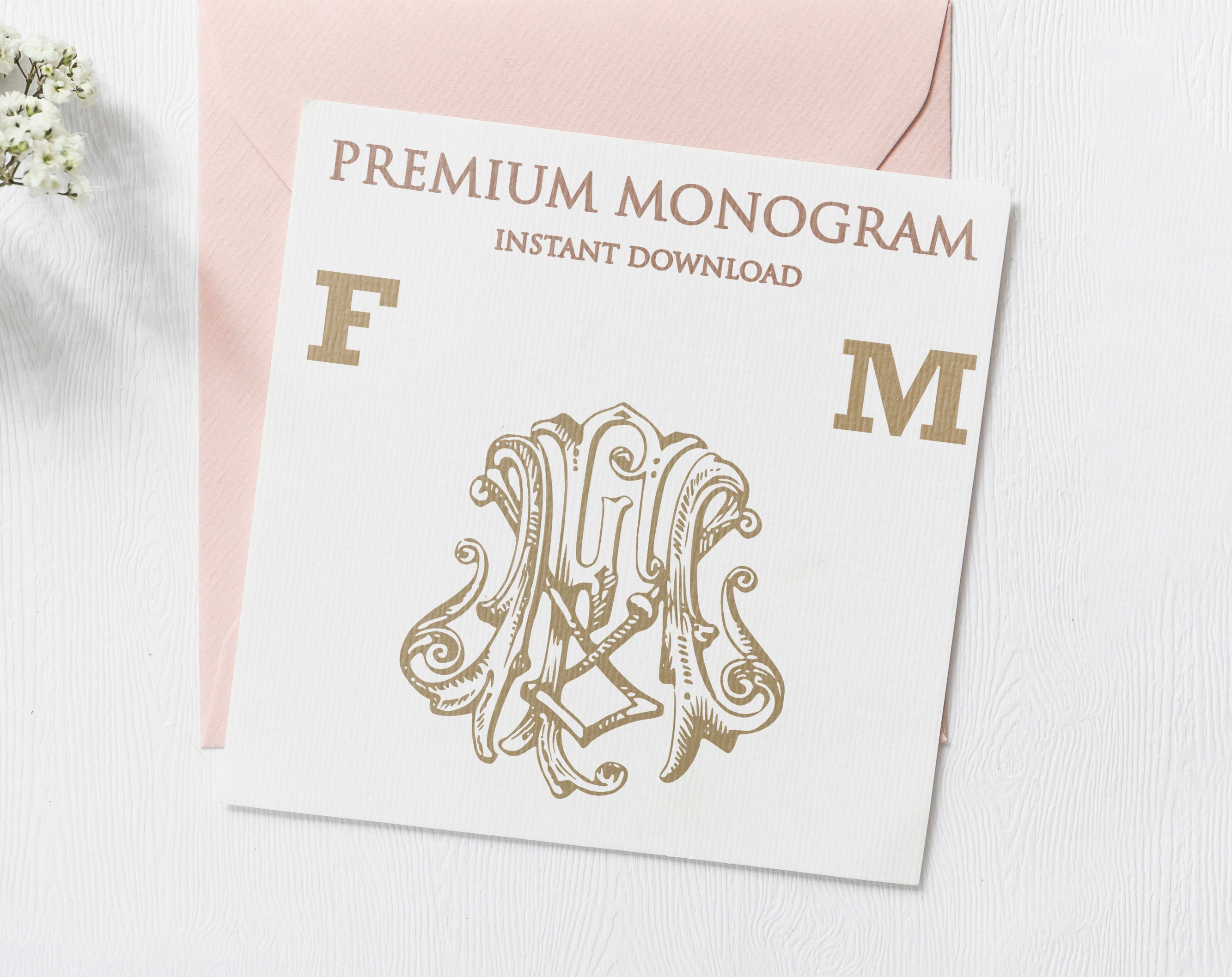 FM MF Wedding Duogram Wedding Monogram Wedding Logo | Etsy