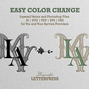 4-letter Monogram | Made-to-order and Created by Intertwining Scripted ...