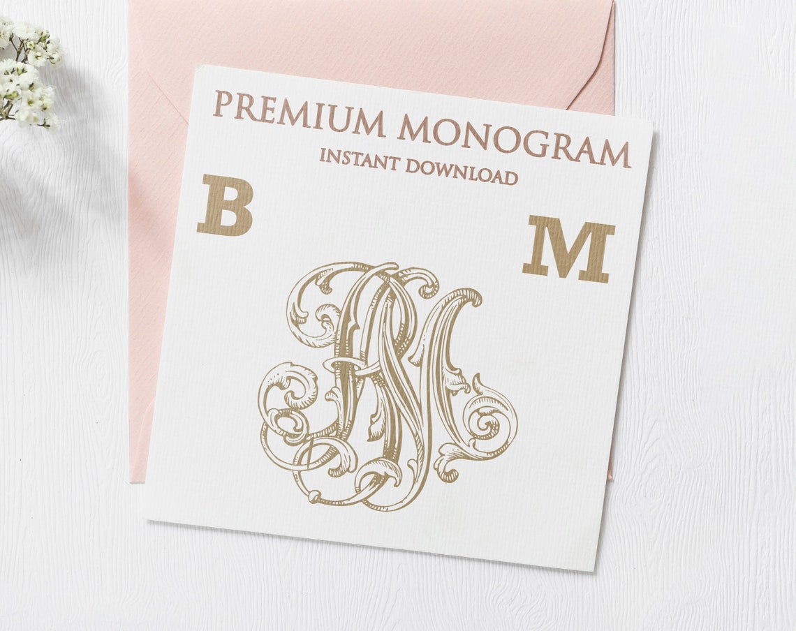 BM MB Wedding Duogram Wedding Monogram Wedding Logo - Etsy
