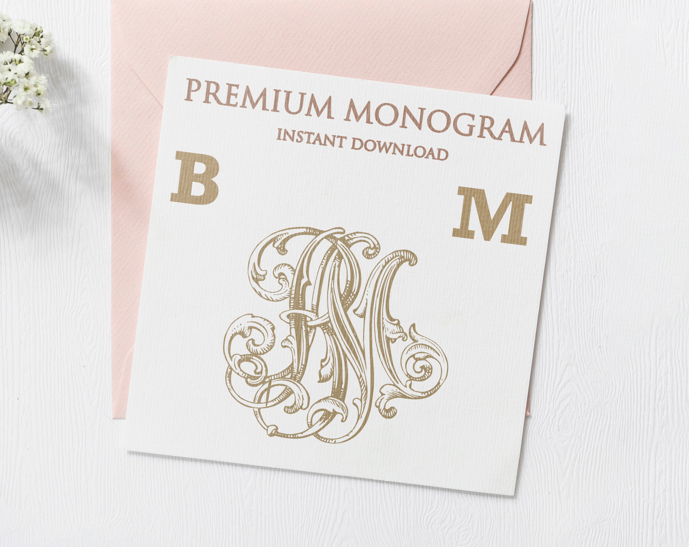 BM MB Wedding Duogram Wedding Monogram Wedding Logo | Etsy