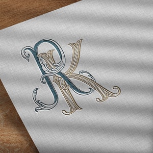 2-letter Monogram (RK) | Digital Download Only - Wedding Monogram SVG ...