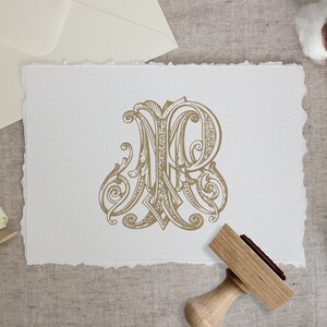 Vintage Wedding Monogram Logo: Initial Crest Design (digital Download ...